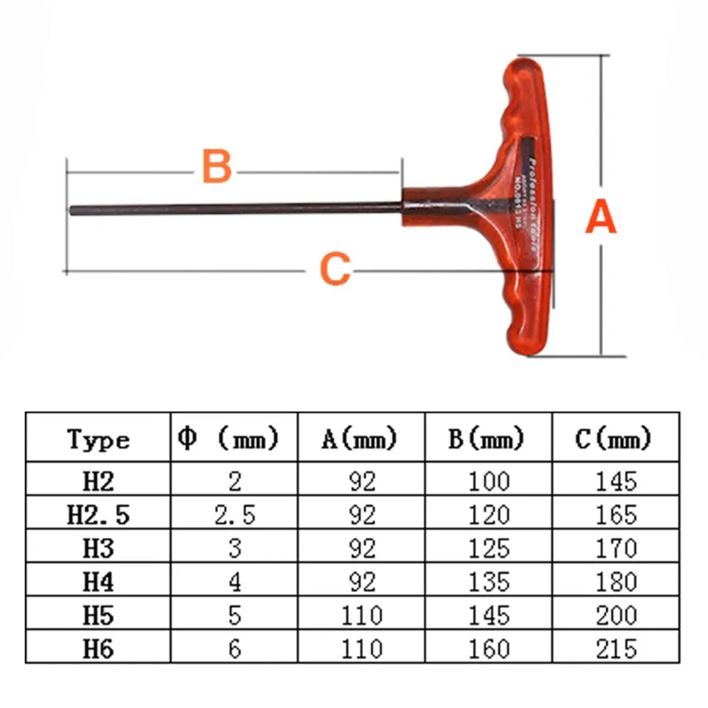 Mini T-Shape Hex Hexagon Allen Key Set Wrench S2 Alloy Steel