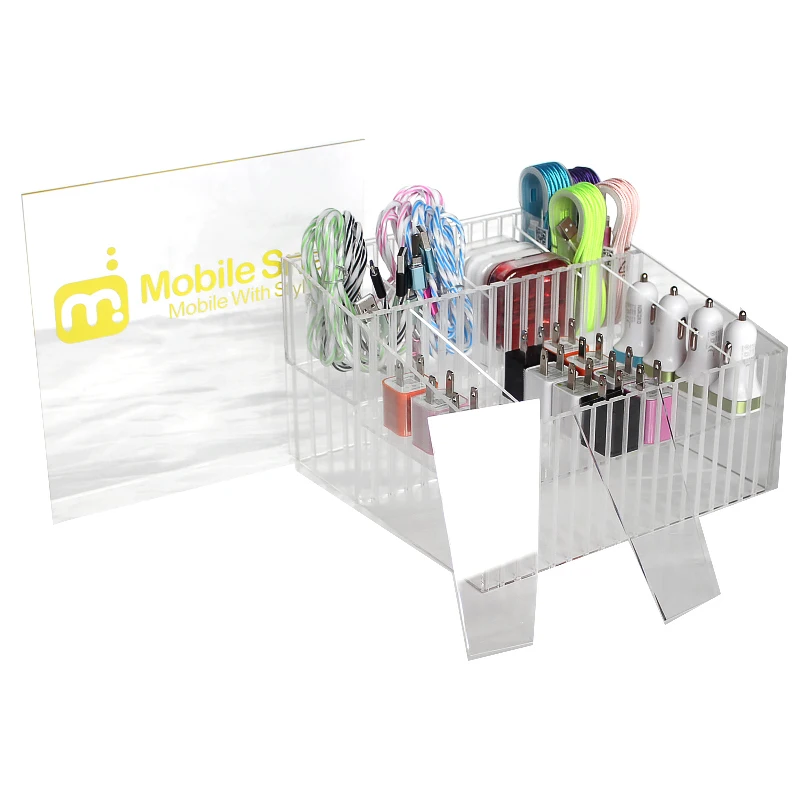 Shenzhen Warehouse Acrylic Cell Phone Charger Display Case Mobile Phone ...