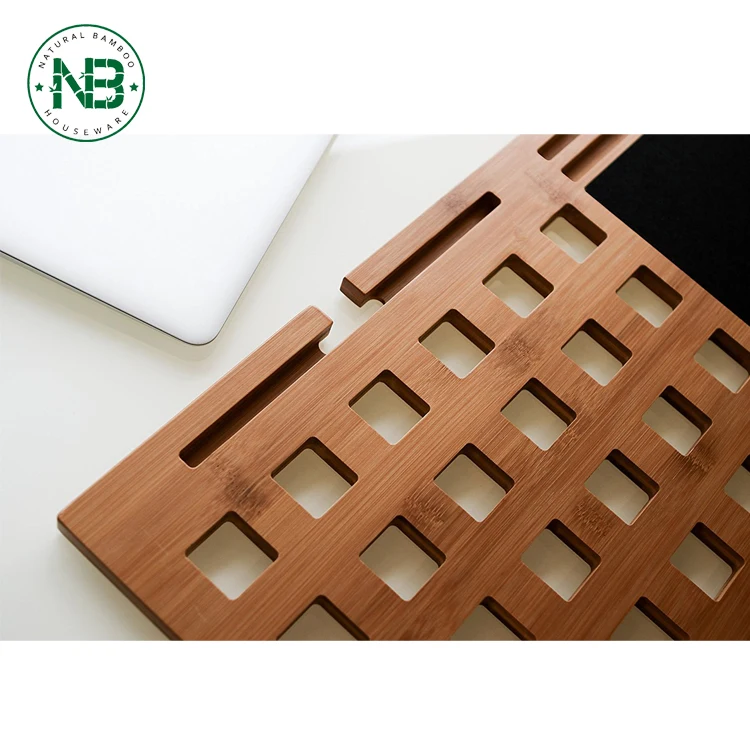 Eco-friendly Bamboo Lap Desk Laptop Lap Tray With Mouse Pad Mat,Phone ...