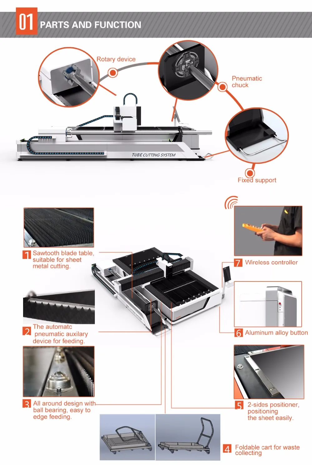 Bodor Wifi Control F Series F3015t Fiber Laser Dual Cutting Machine