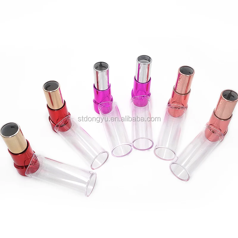 Clear Lipstick Tube Container Custom Logo Unique Colorful Plastic Round ...