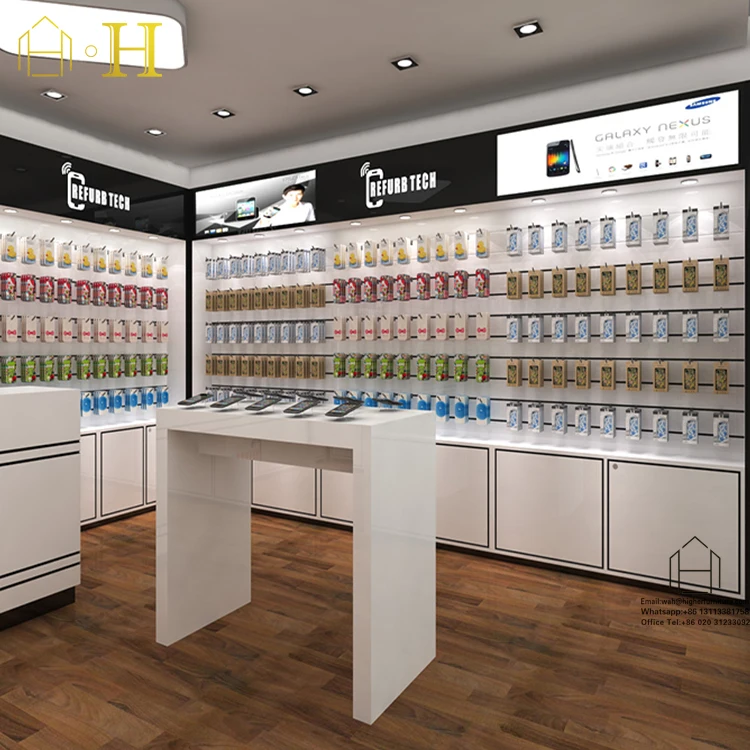 Modern Custom Made Cell Phone Accessory Display Rack Mobile Counter ...