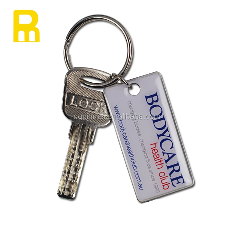 Id Number Barcode Qr Code Keychain Key Tag Custom Logo Key Chain Key ...