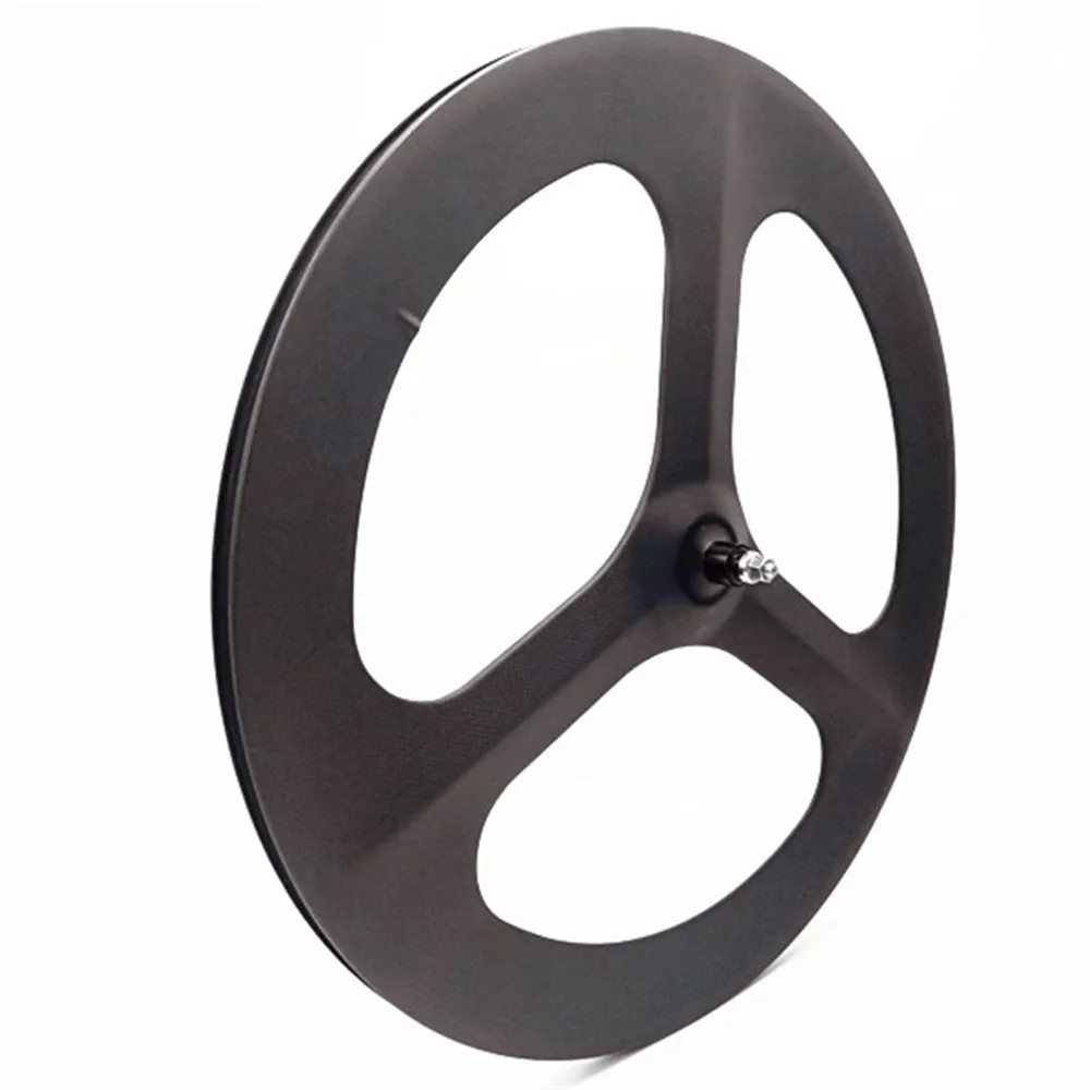 Carbon 3 Spoke Wheel Road /track/fixed Gear Carbon Wheels 700c Clincher ...