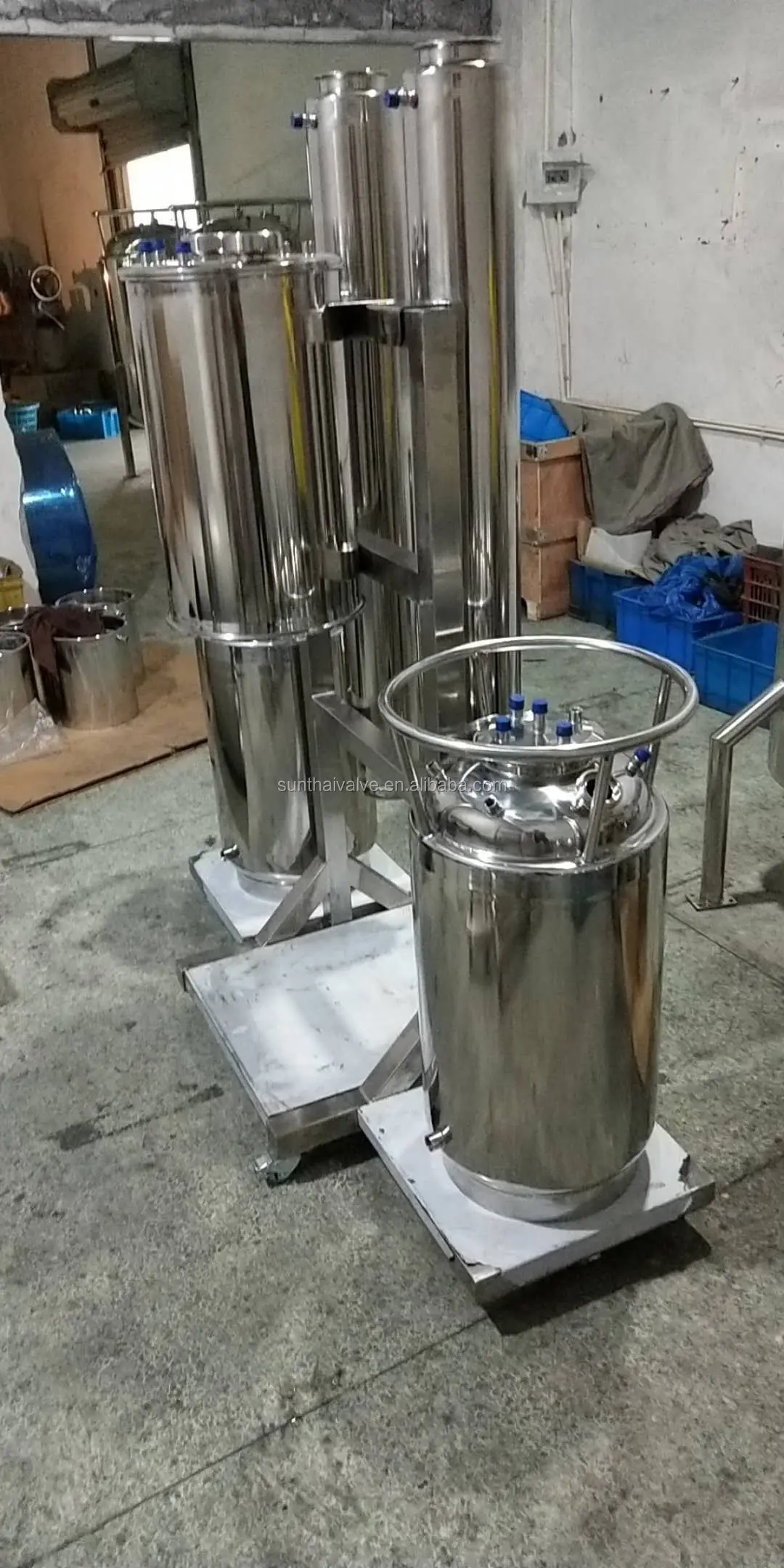 Stainless Steel Double Jacketed Extraction Vessel With Flange Sight ...