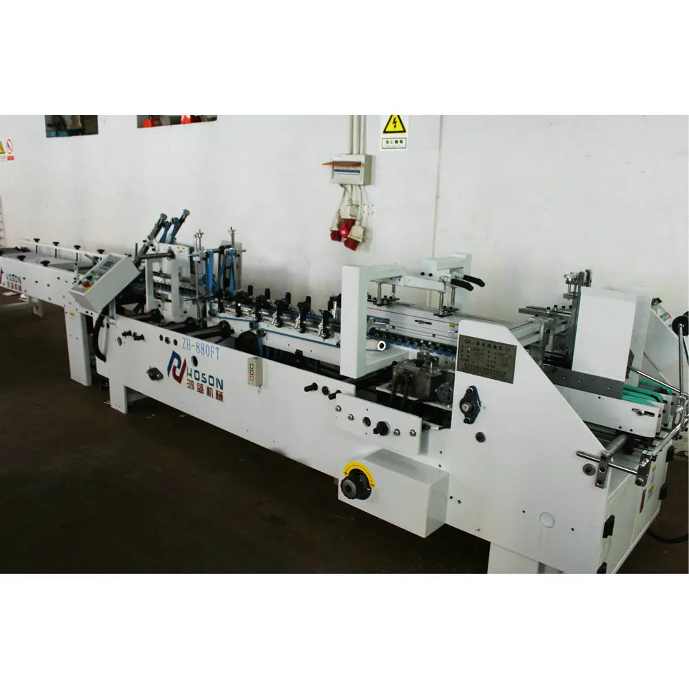 ZH-880FT Automatic Box Folder Gluer Machine - Efficient & Durable