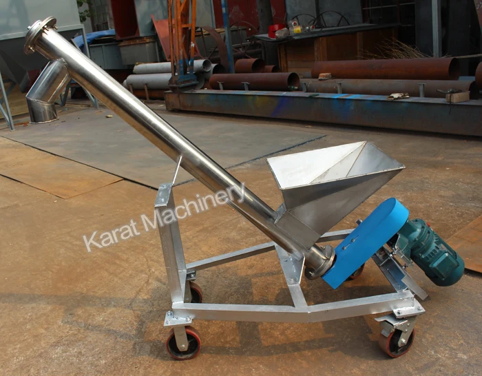 Flexible Tubular Inclined Auger Cement Screw Conveyor