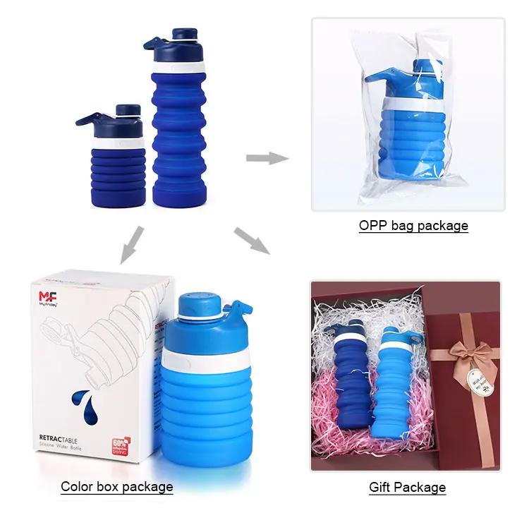 Silicone Collapsible Water Bottle - Wholesale & Custom