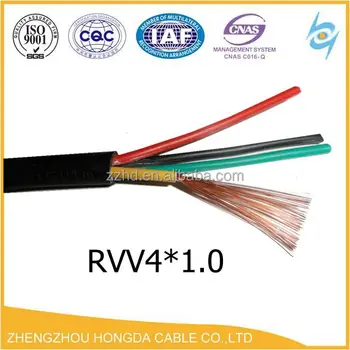 Rvv 4x1.0 Power Cord 4 Core Copper Conductor Cable Wire - Buy Cable ...