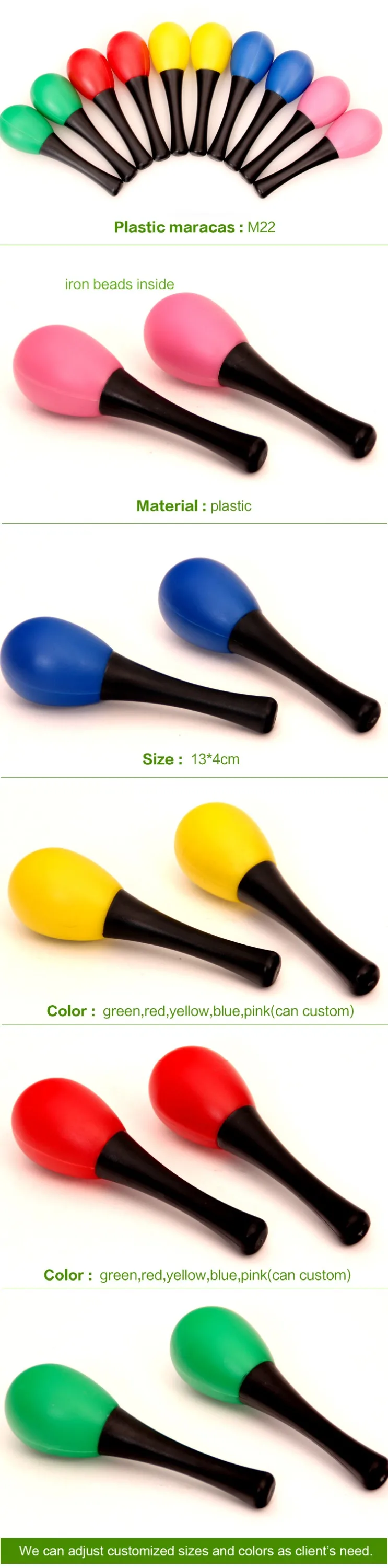 Baby Mini Plastic Maracas Musical Toys Noise Makers For Kids Maracas ...