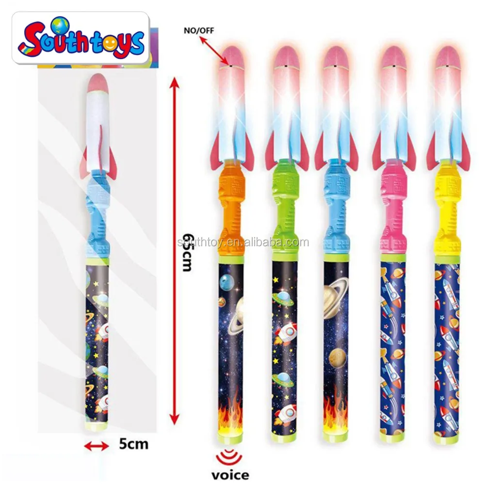 Flashing Light up Pump Rocket Launcher Toy with Sound