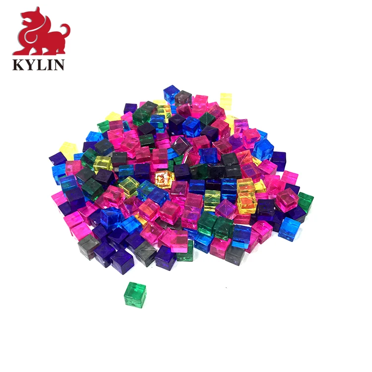 Multicolor Plastic Acrylic Cubes for Educational Puzzles