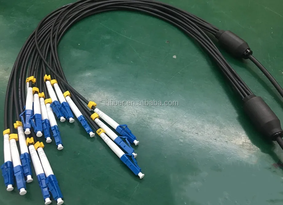 Sm,8c,G657a,Armored Black Tpu Cable,100-150m,Lc/upc-lcupc Tactical Armoured Fiber Optic Patch ...