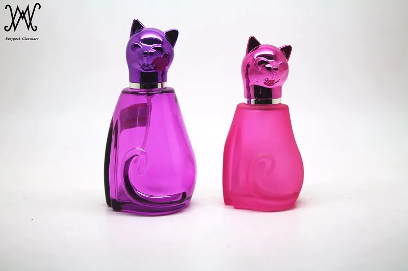 35ml Fox Animal Head Shape Glass Perfume Bottle Glossy Color Finished ...