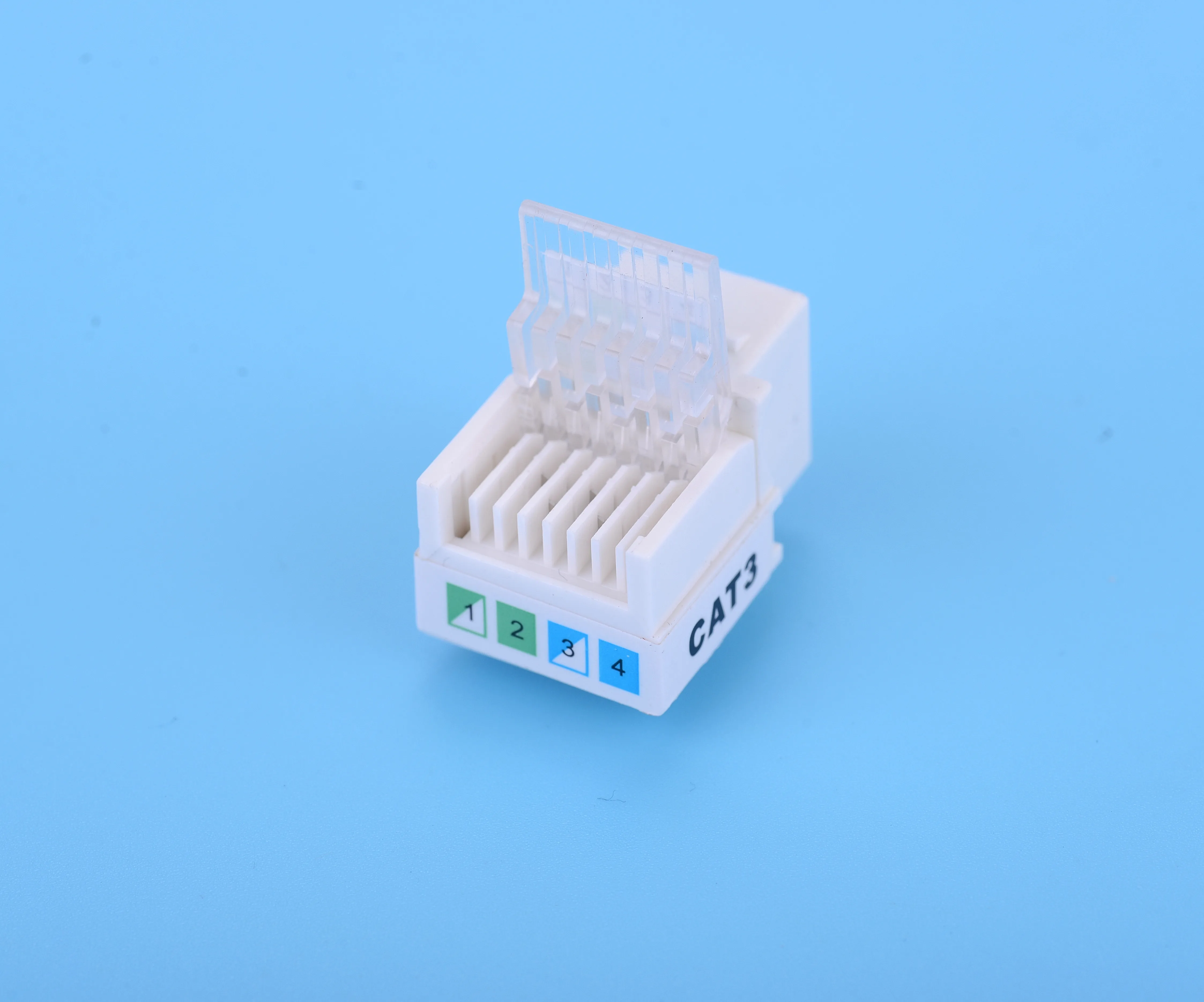 Voice 6p4c Cat3 RJ11 Telephone Keystone Jack UTP Unshielded Modular Jack