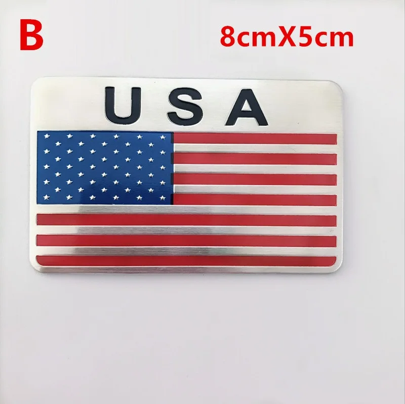 American USA Flag Car Decoration Stickers - Customized Emblems