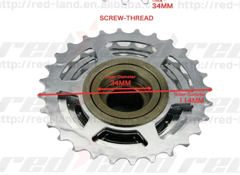 MTB Index 7 Speed Freewheel Bicycle Double Freewhee Bicycle Freewheel ...