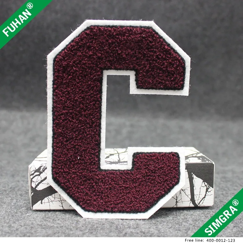 Colorful Chenille Embroidery Letters Badge - Buy Chenille Embroidery ...