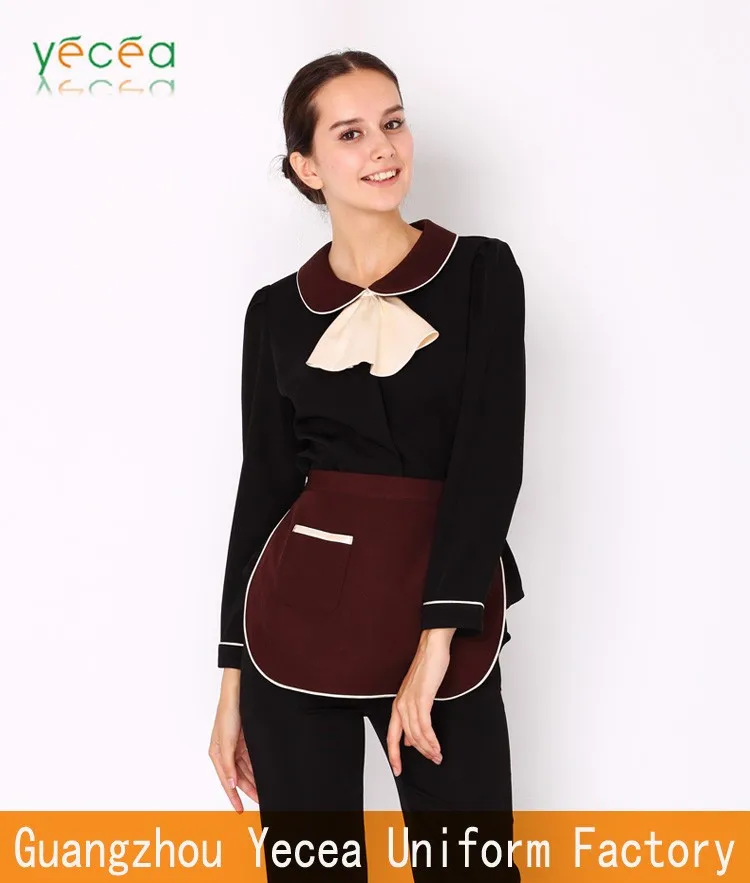 최신 클래식 100% 코튼 폴리 에스테르 빠른 건조 현대 레스토랑/바/커피 웨이터 유니폼 로고 - Buy 현대 레스토랑 유니폼 ...