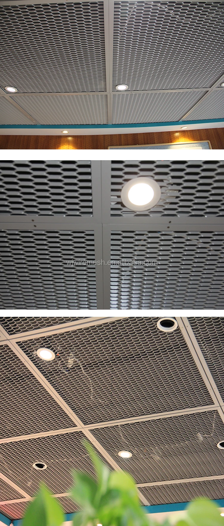 Decorative Expanded Metal Mesh Aluminum Metal Ceiling - Buy Expanded ...