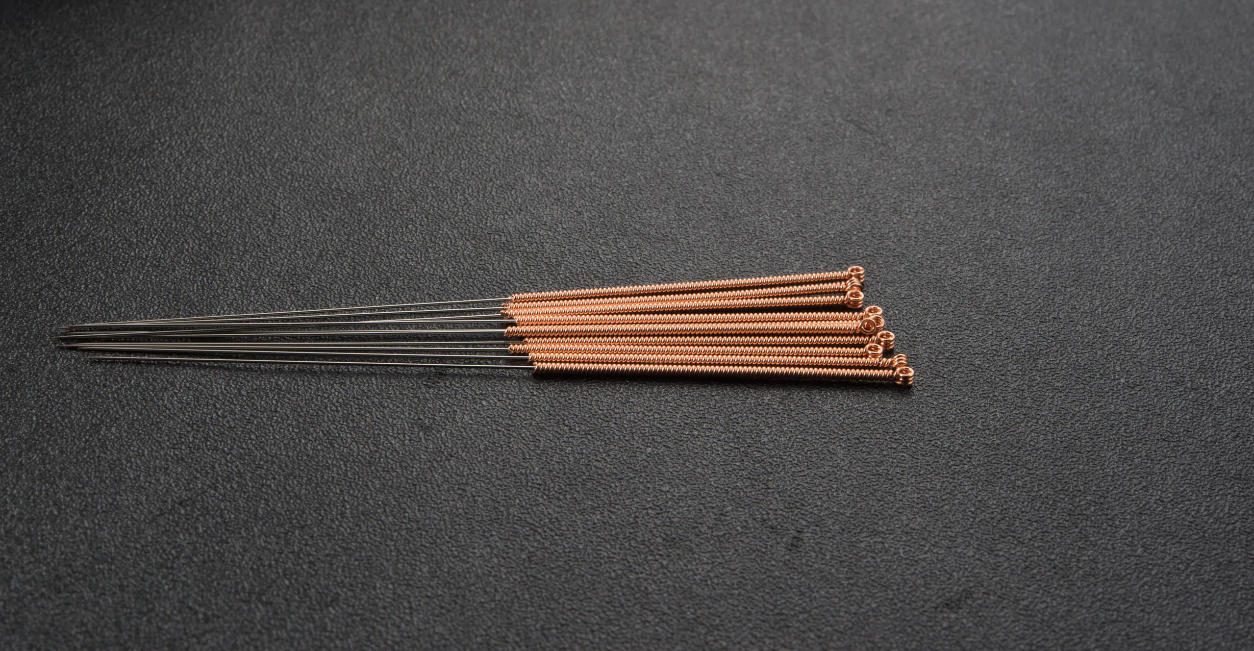 Copper Wire Spiral Handle Acupuncture Needles With Loop With Guide Tube ...