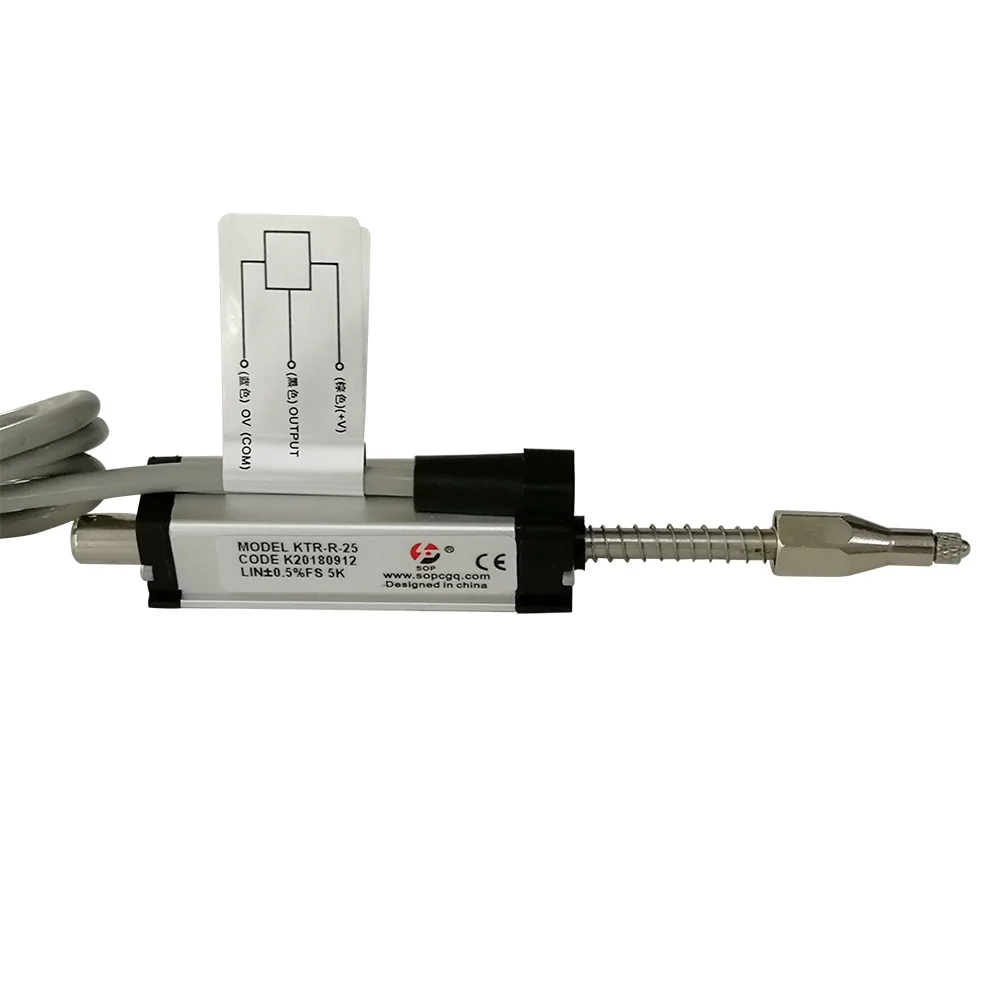 Ball-bearing Gauge Head Self Return Spring Linear Potentiometer Position Sensor For Glass ...