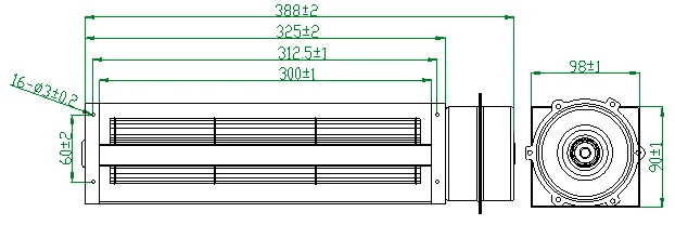 Horizontal Blower 12v 24v Cross Flow Tangential Fan - Buy Horizontal ...