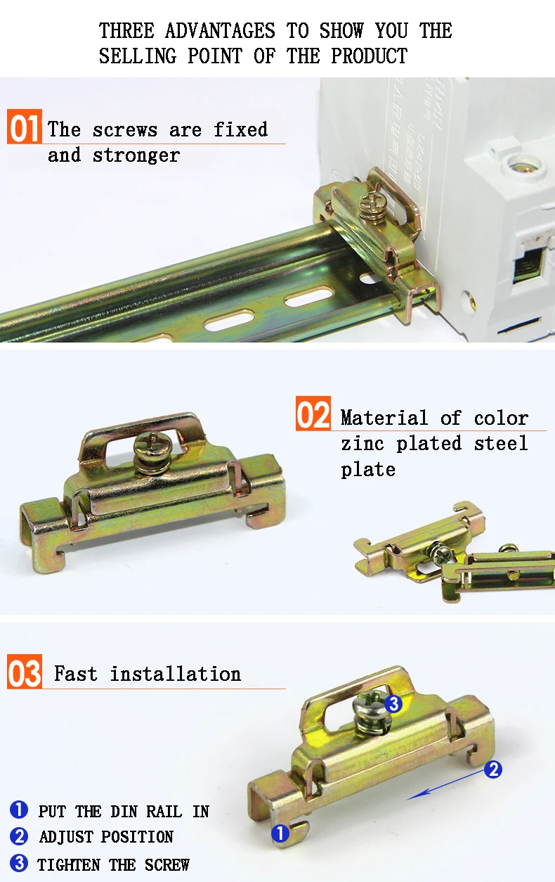 35mm Standard Din Rail End Clip Stop - Buy Din Rail End Clip,Din Rail ...