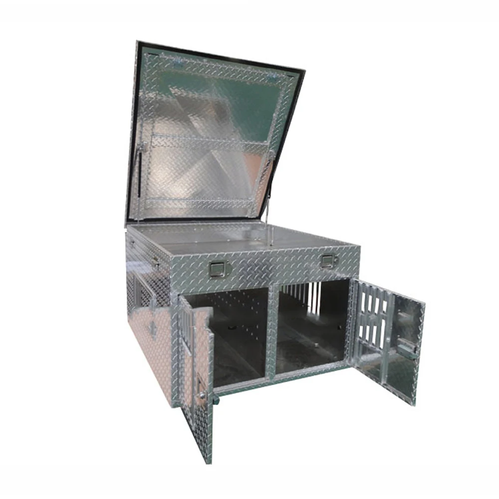 Dual Compartment Aluminum Dog Box Dog Transportation Box - Buy Aluminum ...