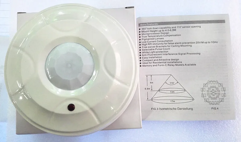 Dual Infrared Ceiling Detector - PIR Sensor for Security