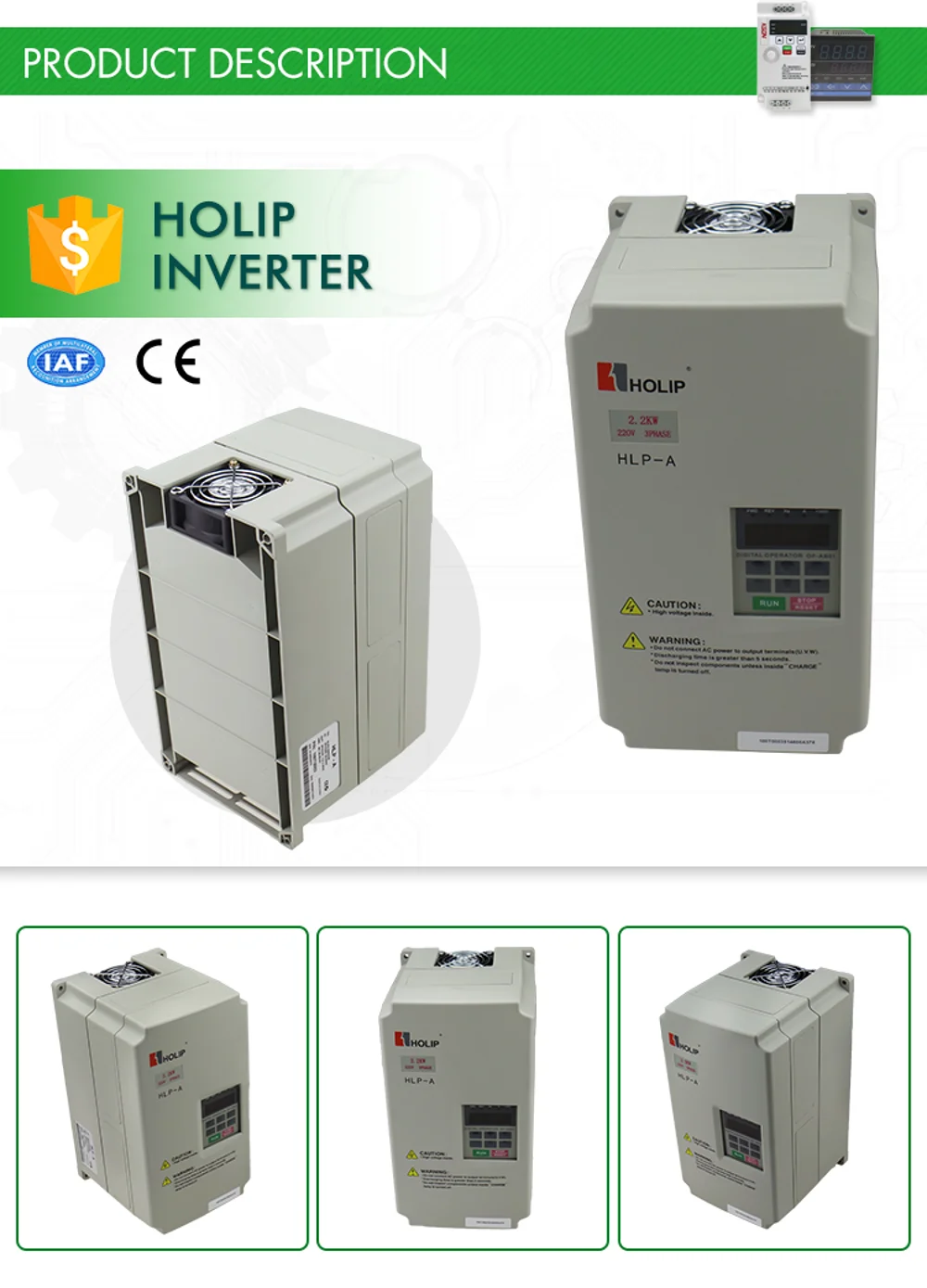 Holip-inversor HLPNV02D243, 400v, 2.2kw, NV, series, Original y nuevo ...