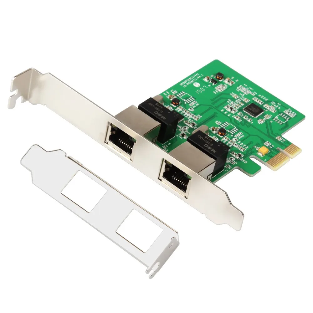 Iocrest 2 Ports Gigabit Ethernet Pci-e X1 Nic Pci Express Network Adapter - Buy Nic Pci Express ...