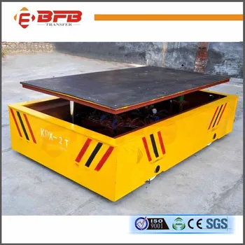 Electric Platform Hydraulic Lifting Table Rail Transfer Trolley For ...
