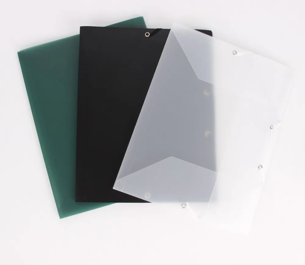 Customizable 3 Flaps A4 Size Transparent Plastic Folder