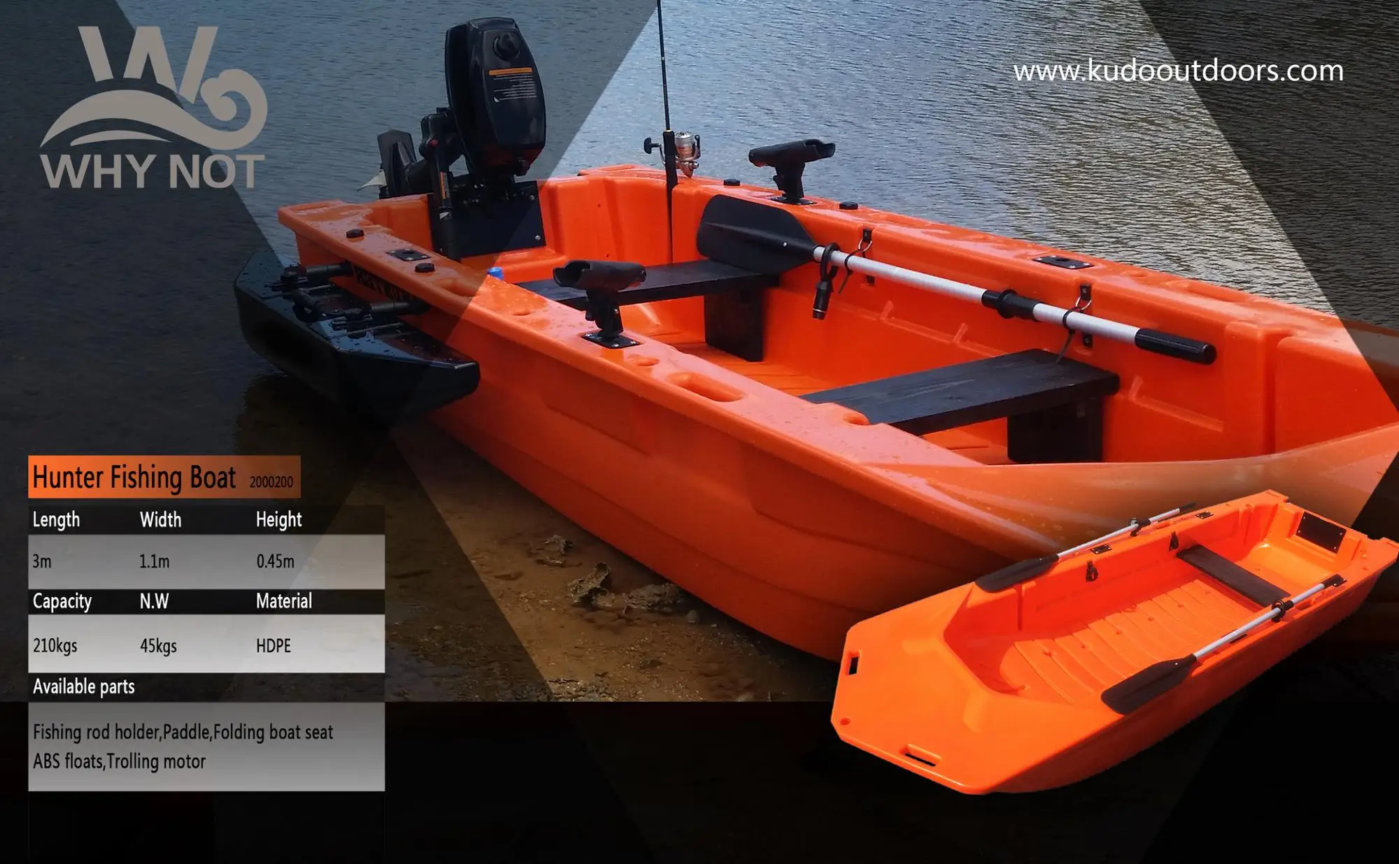 Fishing Polyethylene Boats Motorized 3m Hunter Fishing Kayak - Buy ...