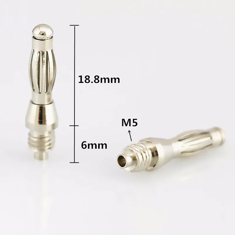 Onlyoa Custom Nickel Plated 4mm Shrouded Banana Plug Terminals With M5 ...