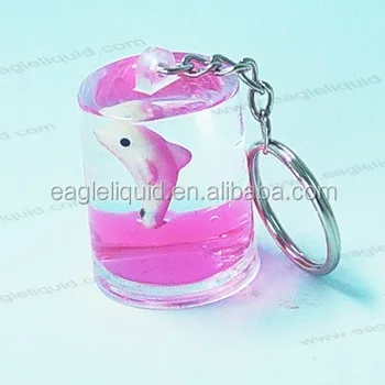 Promotion Cute Dolphin Floater Liquid Keychain Floating Keyring - Buy ...