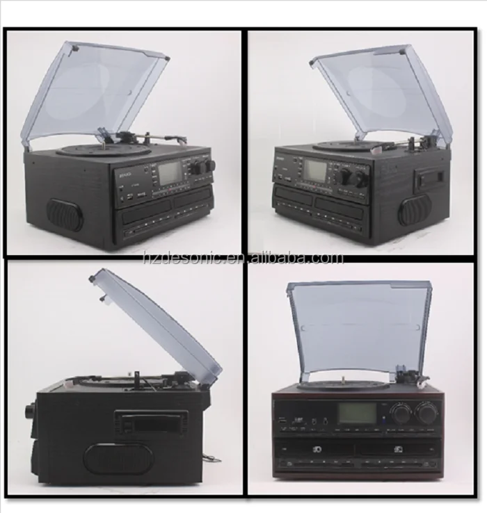 Wooden Decorations Dual Cd Record Player Gramophone Phonograph - Buy Gramophone Phonograph ...