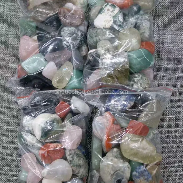 Wholesale 20-30mm Natural Gemstones Tumbled Stone Mixed Color Crystal ...