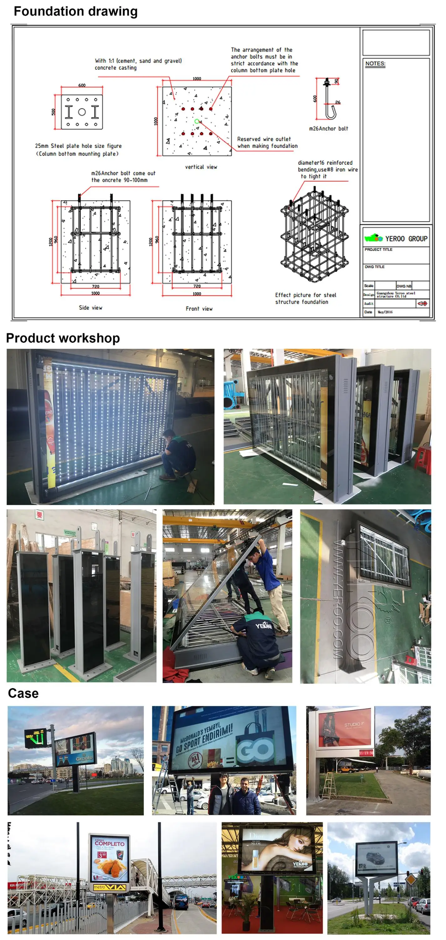 Metal Frame Outdoor Backlit Advertising Scrolling Billboard System Sign ...