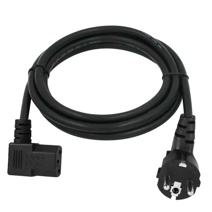 Ac Power Cord 16a 250v H05vv-f 3g0.75 Iec C13 Black - Buy Cee7/7 Plug To C13,Right Angle Iec C13 ...