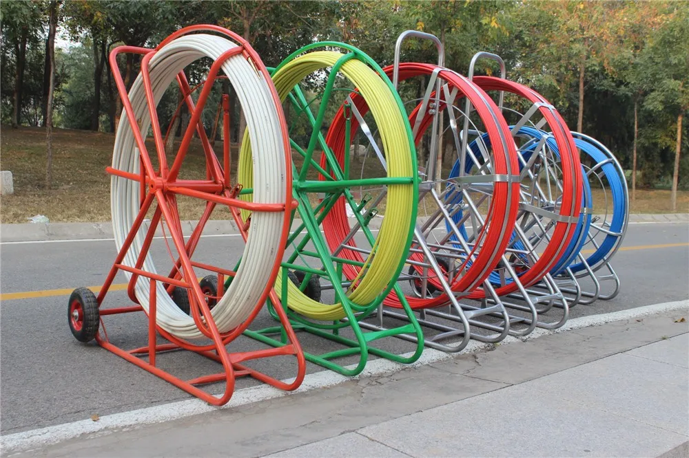 11mm Fiberglass Continuous Duct Rod 50-500m Powerful Pulling Cable Reel ...