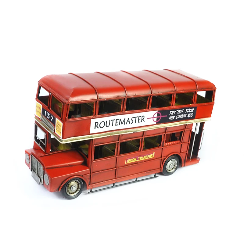 Blocs De Bus Londres Rouge À Double Couche,Artisanat En Métal,Jouets ...