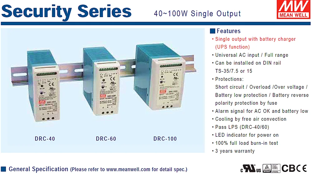 Original Meanwell 40w To 160w 3 Years Warranty Ce Approval 12v Power ...