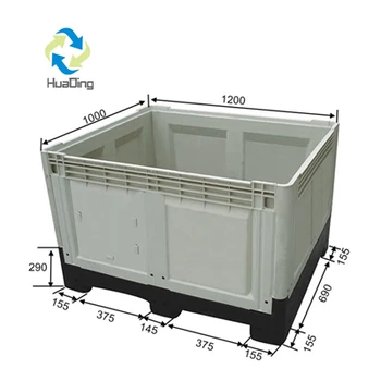 Large Plastic Shipping Crates Box Container For Transport And Storage ...