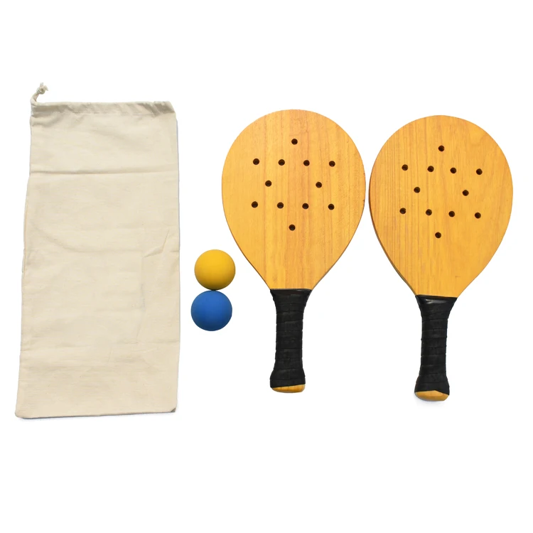 Professional Wooden Solid Wood Beach Tennis Racket For Padel Sports ...