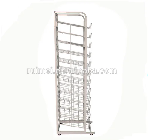 Floor Standing 12 Tier Metal Placemat Display Rack - Buy Free Standing ...