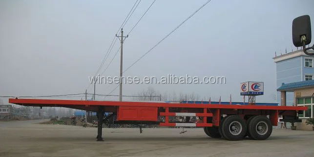 40ft Roro Ship Container Flatbed Vehicle Semi Trailer for Sale