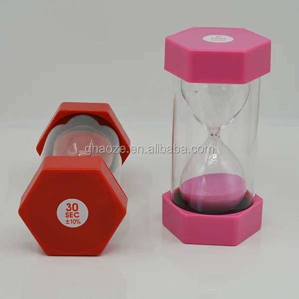 10 Minutes Green Sand Timer - Hexagon Plastic Hourglass
