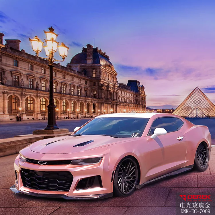 Rose Gold Car Sticker Electric Metallic Vinyl Satin Chrome Vinyl Film ...